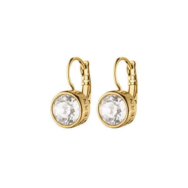 Louise Gold Drop Earrings Crystal – Bonds Jewellers NI